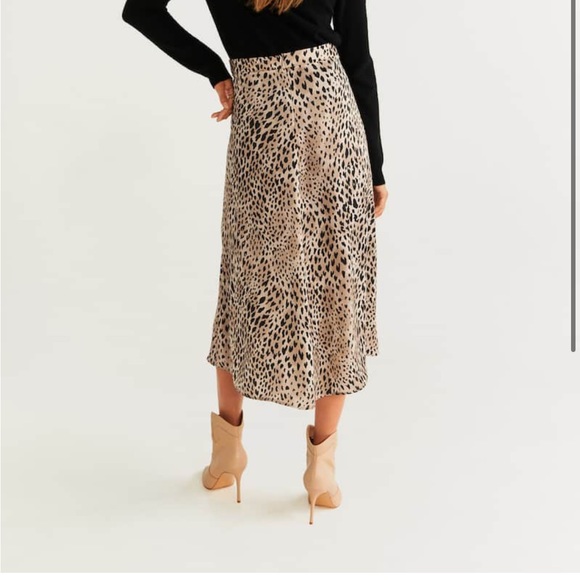 Mango | Skirts | Mango Midi Cheetah Skirt | Poshmark